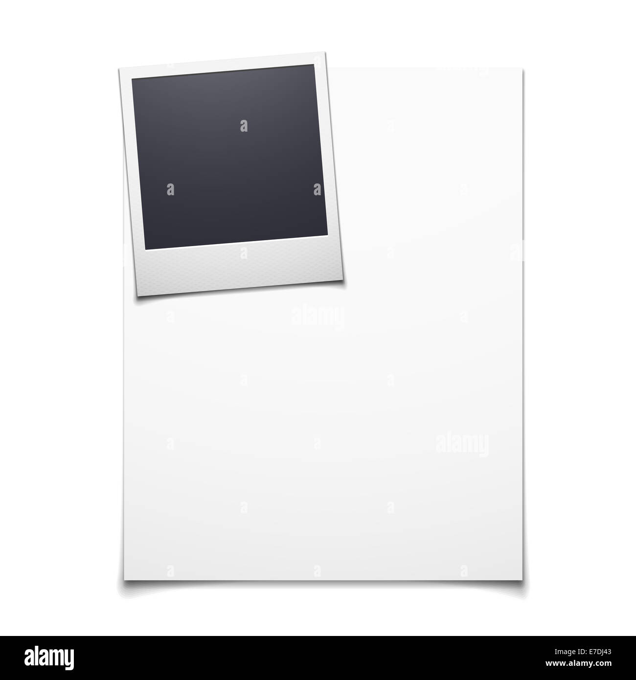 Blank paper and polaroid photo frame Stock Photo - Alamy
