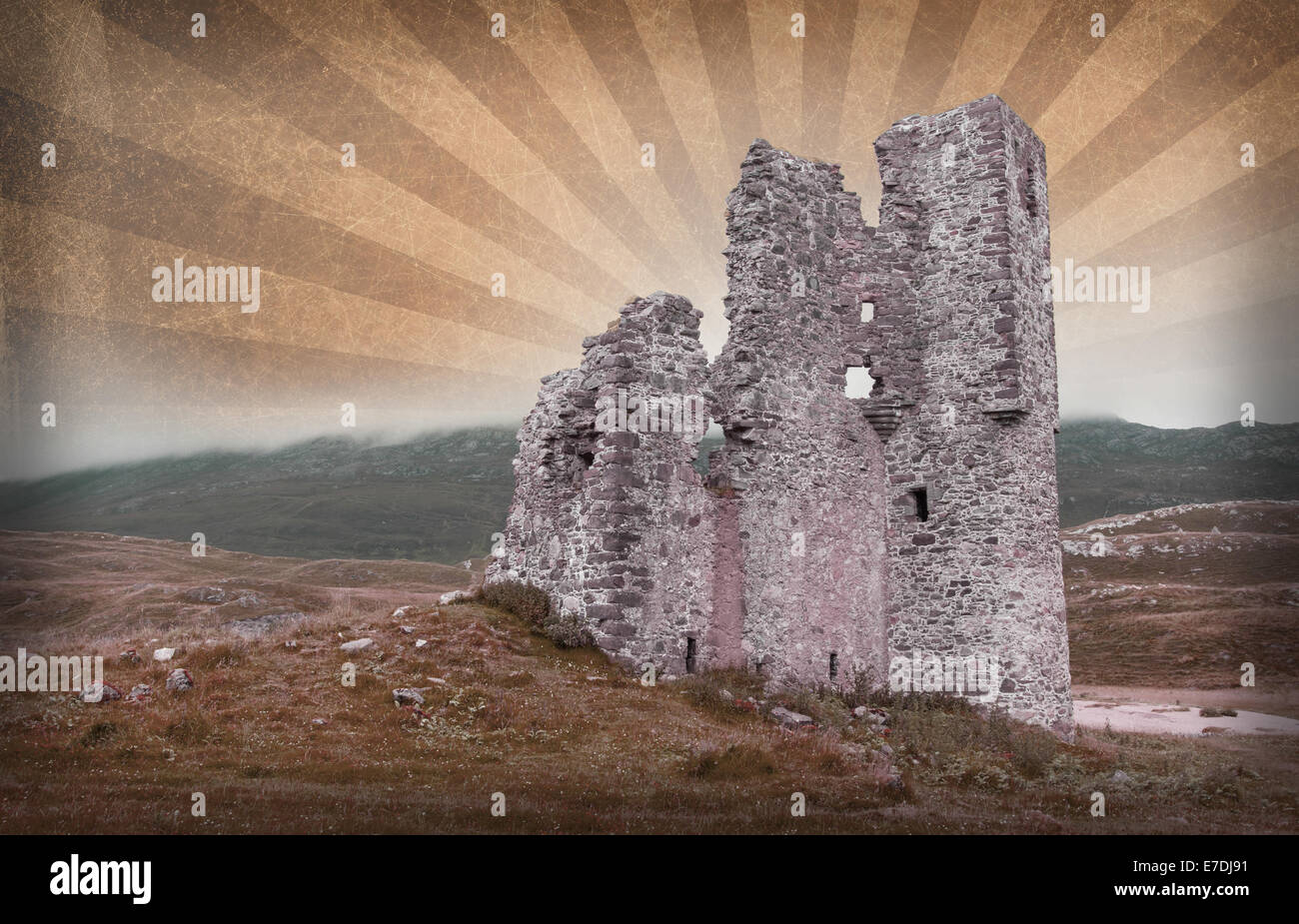 Ruins of an old castle in Scotland Stock Photo - Alamy