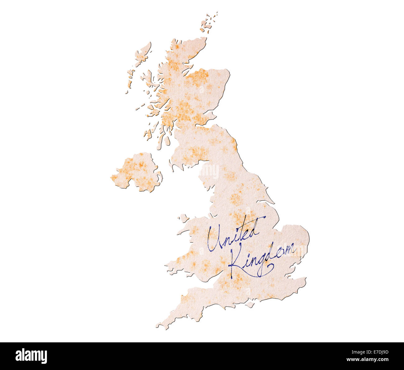 Outline map of united kingdom Cut Out Stock Images & Pictures - Alamy
