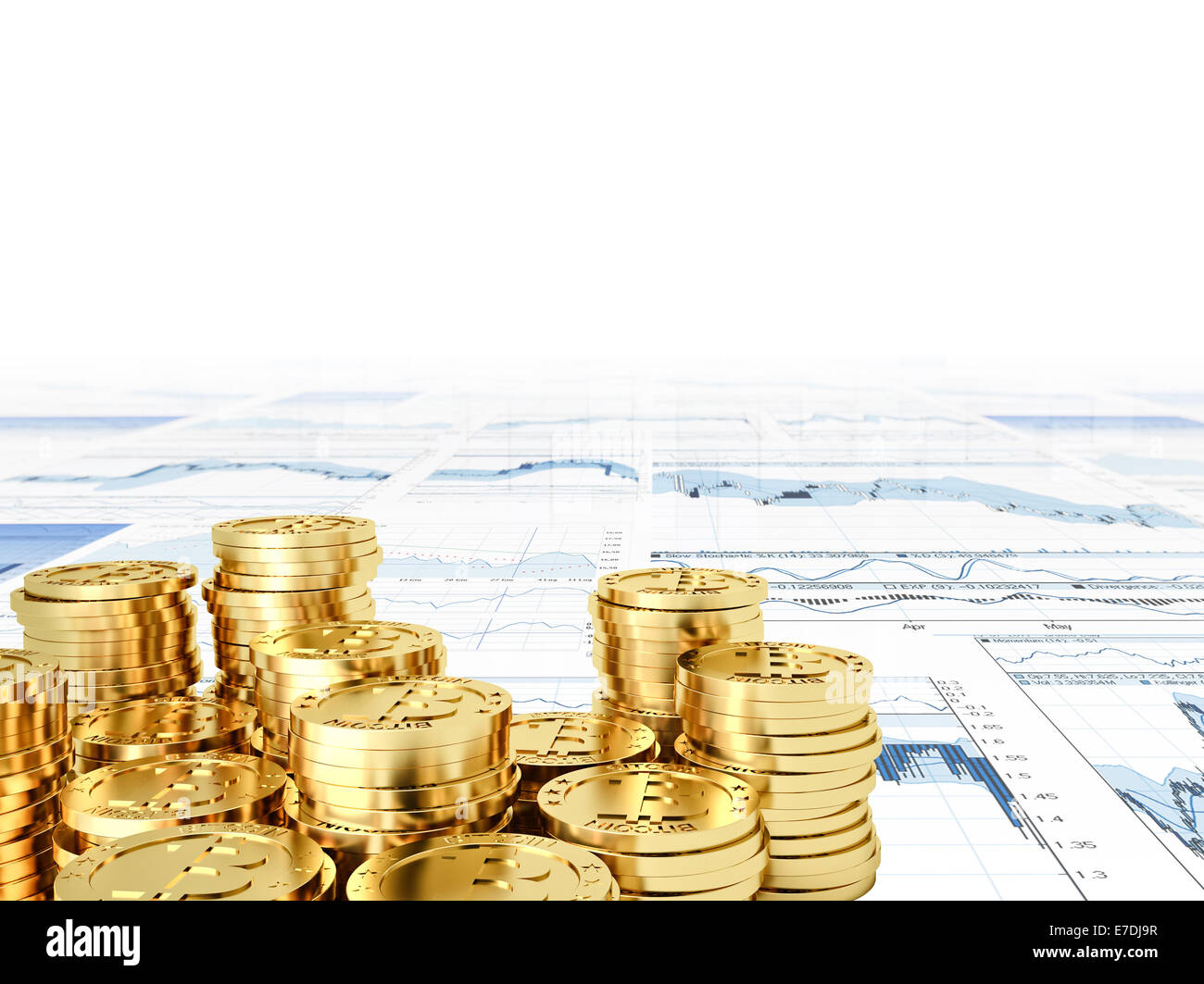 3d golden bitcoin financial background Stock Photo - Alamy