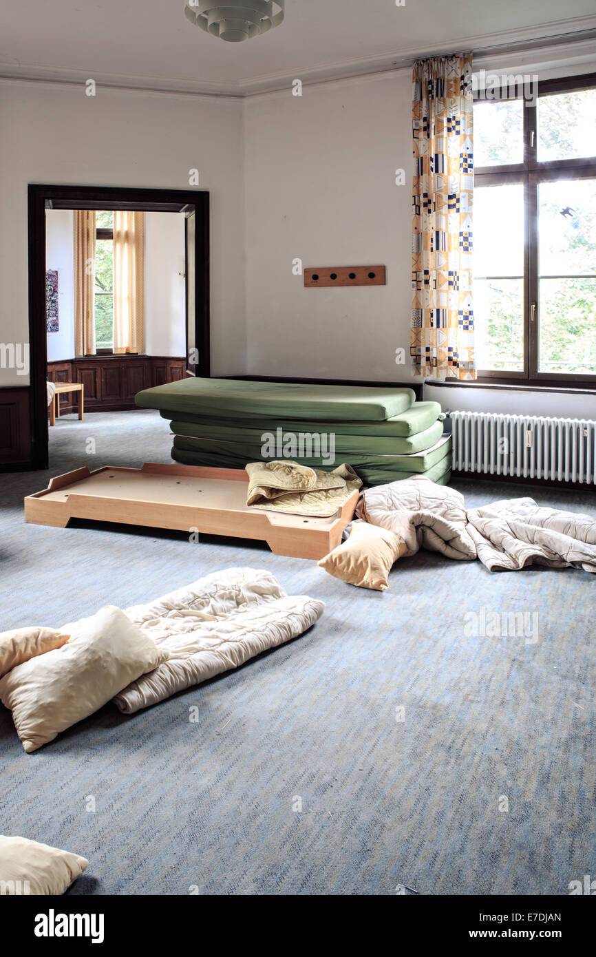 inside shooting of a old and squalid building Stock Photo - Alamy