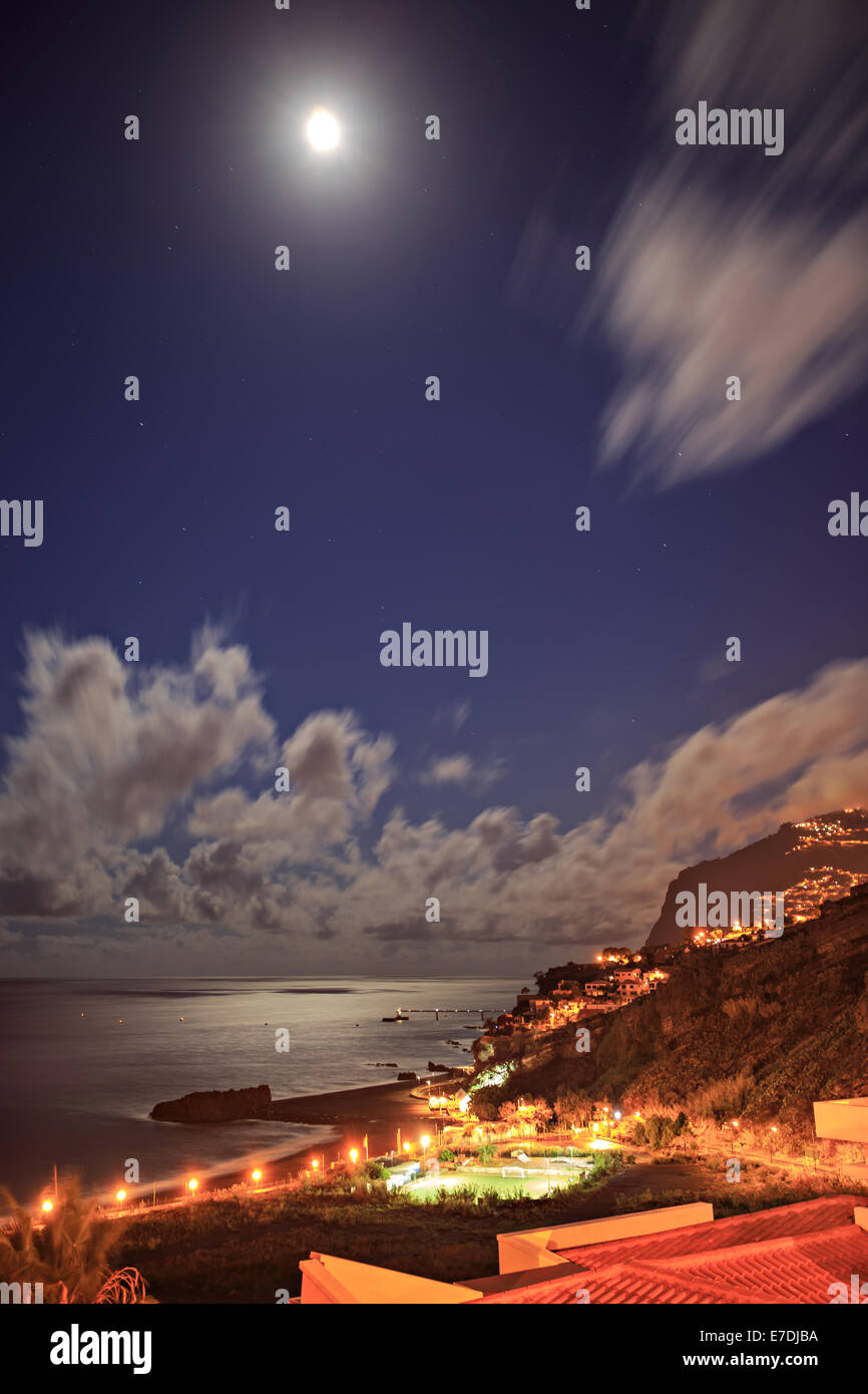 Sunset over Madeira Island, Funchal, Madeira Island, Portugal Stock ...