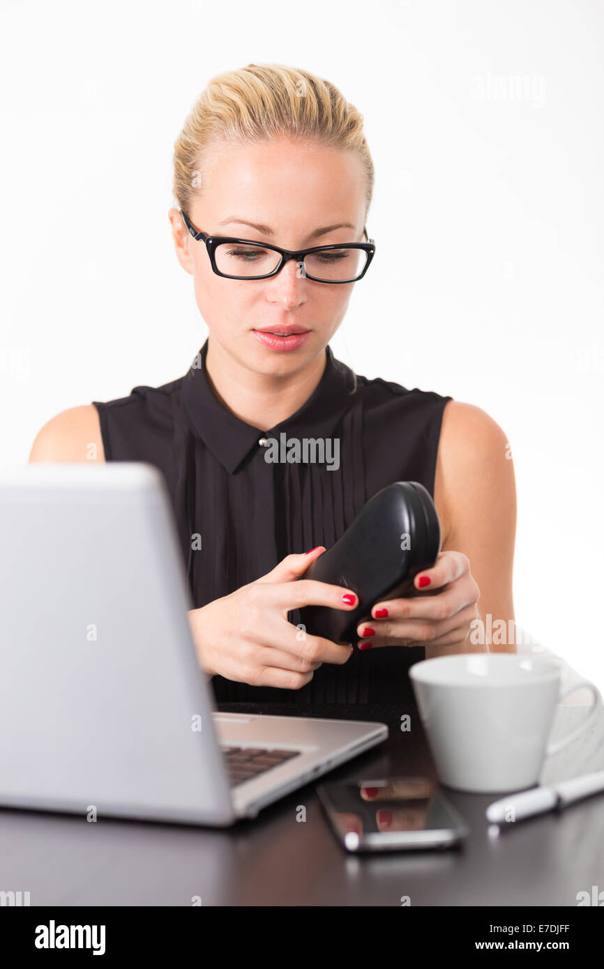 Business woman in office Stock Photo - Alamy