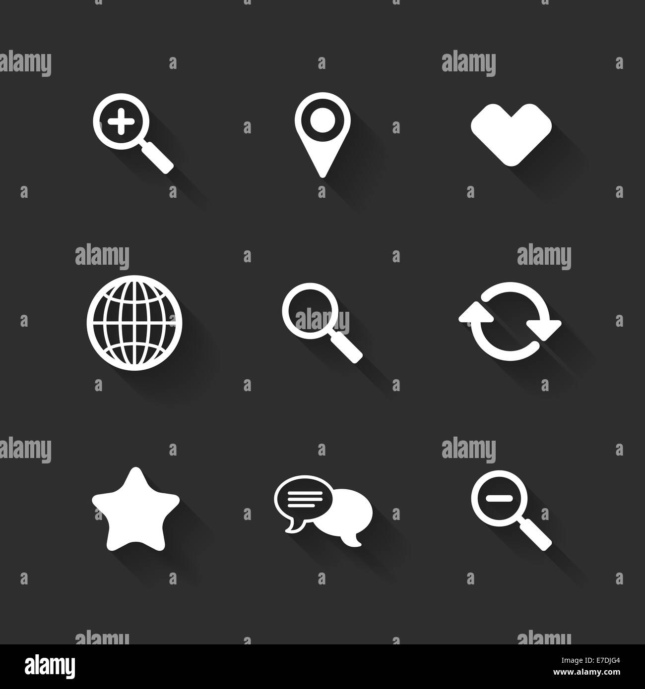 Vector design flat icons Stock Photo - Alamy