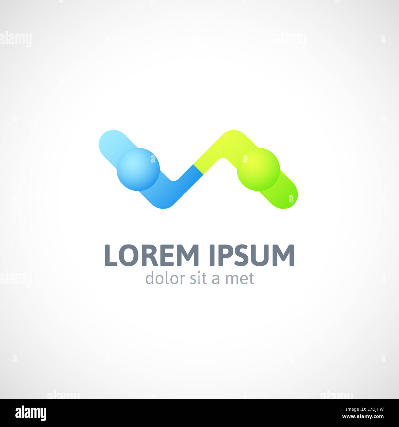 Handshake abstract logo vector design template Stock Photo - Alamy