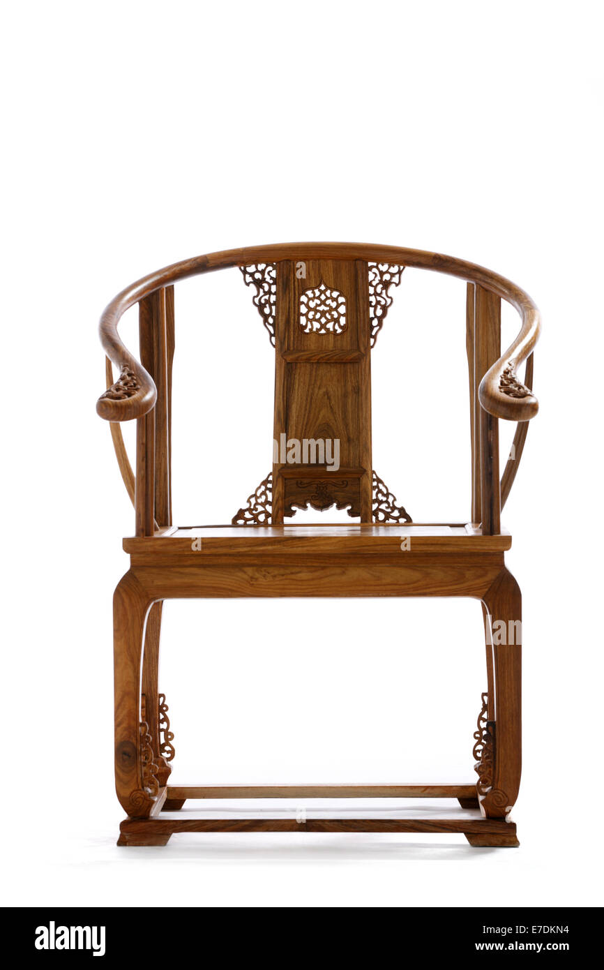 Close-up of Chinese traditional chair Stock Photo - Alamy