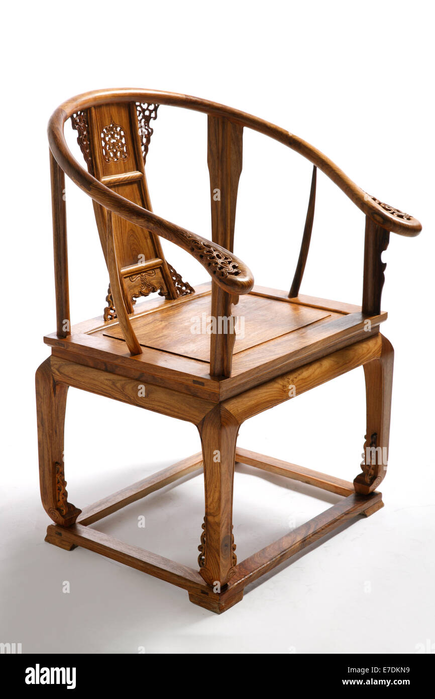 Close-up of Chinese traditional chair Stock Photo - Alamy