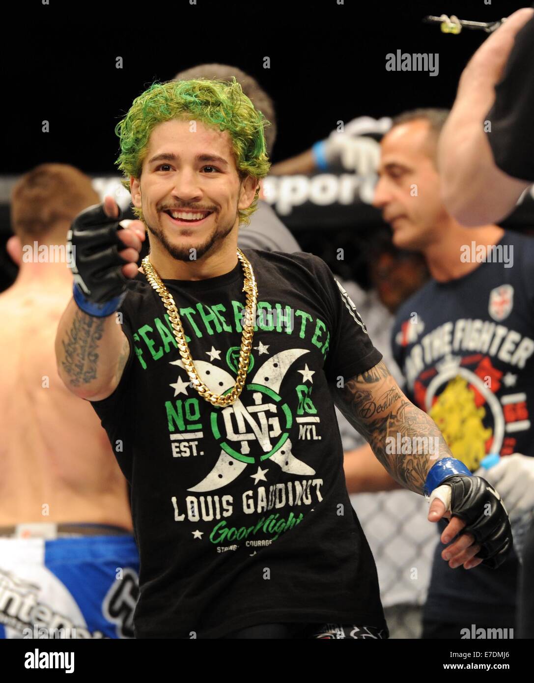 UFC Fight Night London held at the O2 Arena - Fight Action. Louis ...