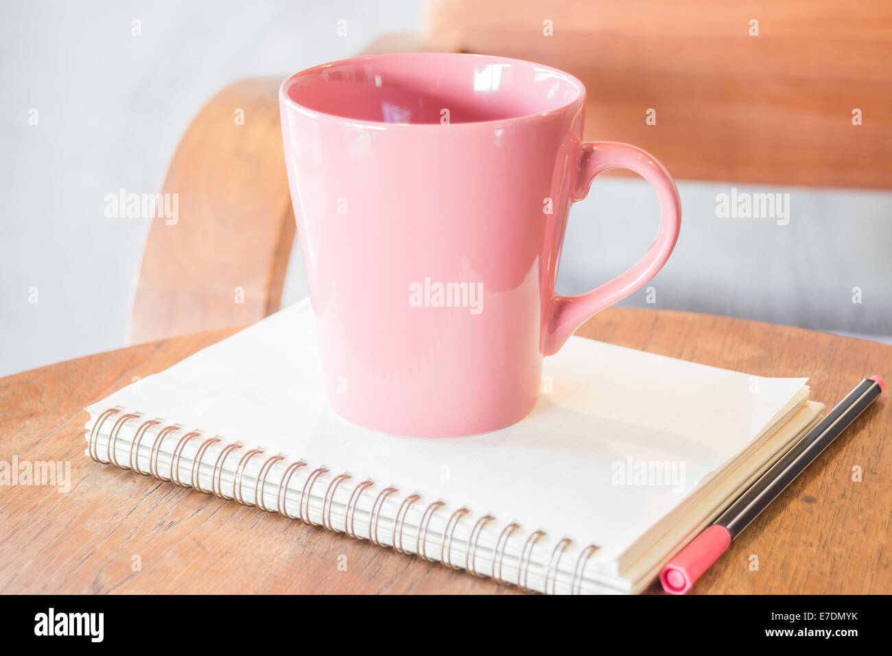 Creative freelance work table with coffee, stock photo Stock Photo - Alamy