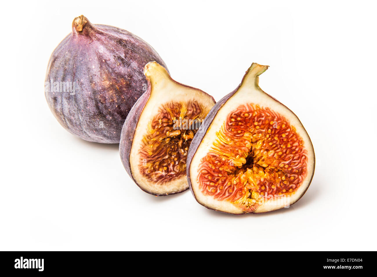 Fresh Turkish figs isolated on a white studio background Stock Photo ...