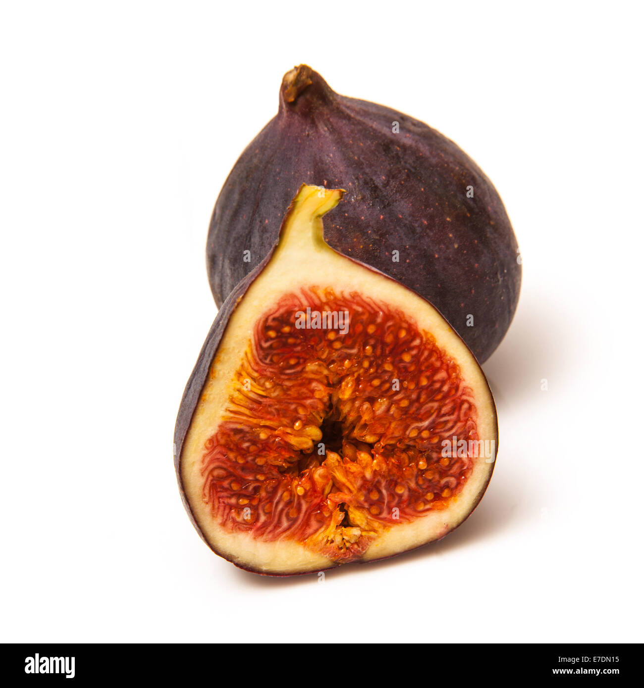 Fresh Turkish figs isolated on a white studio background Stock Photo ...