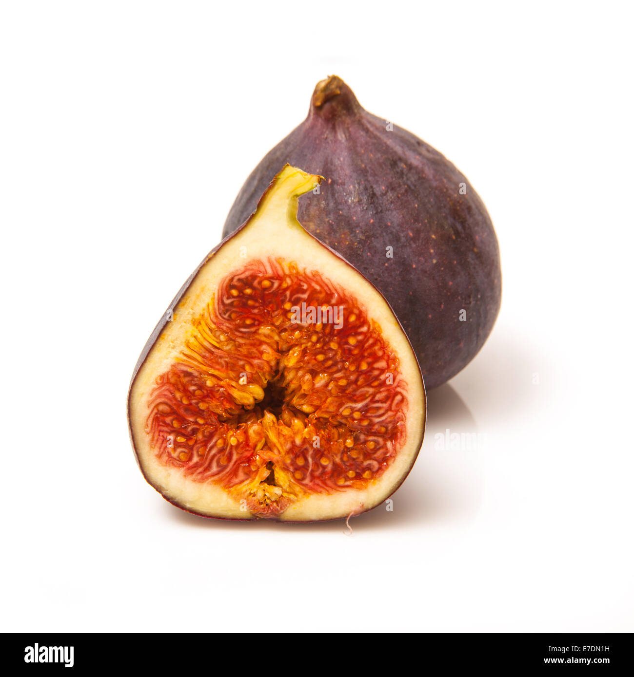 Fresh Turkish figs isolated on a white studio background Stock Photo ...