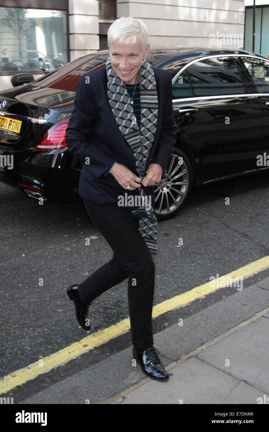 London, UK, 15th September 2014: Annie Lennox seen at the BBC building in London Stock Photo - Alamy