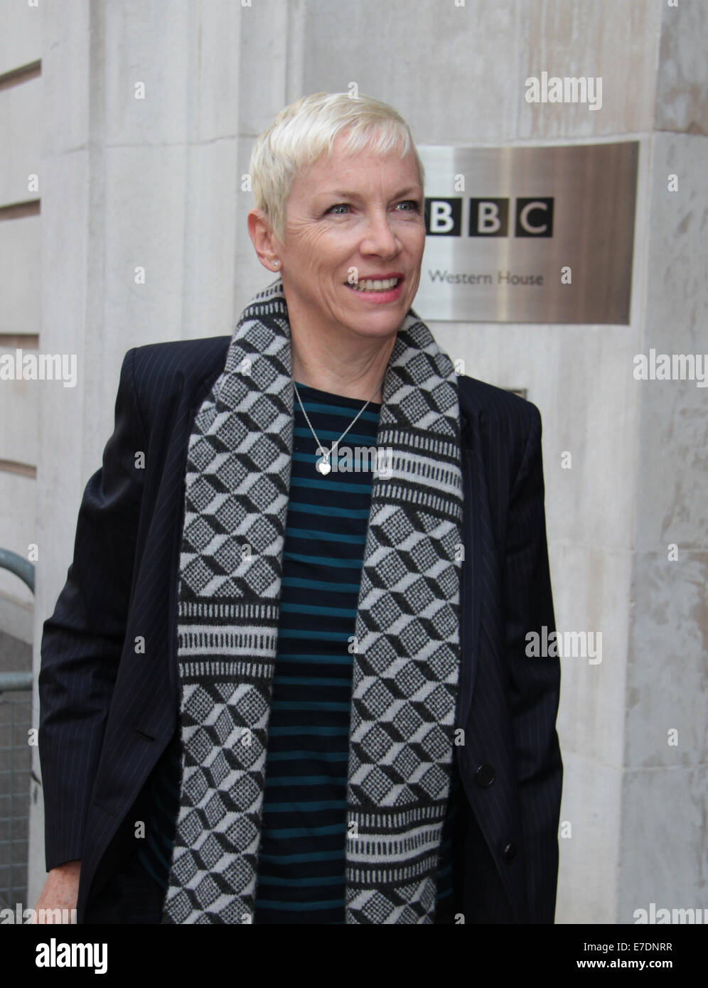 London, UK, 15th September 2014: Annie Lennox seen at the BBC building in London Stock Photo - Alamy