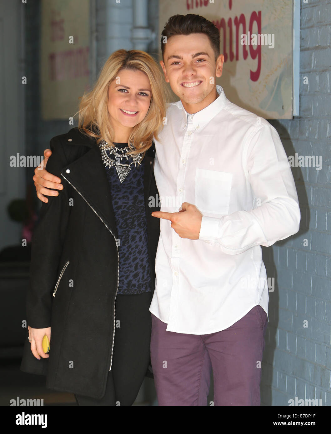 Ray Quinn outside ITV Studios today Featuring: Ray Quinn,Emma Stephens ...