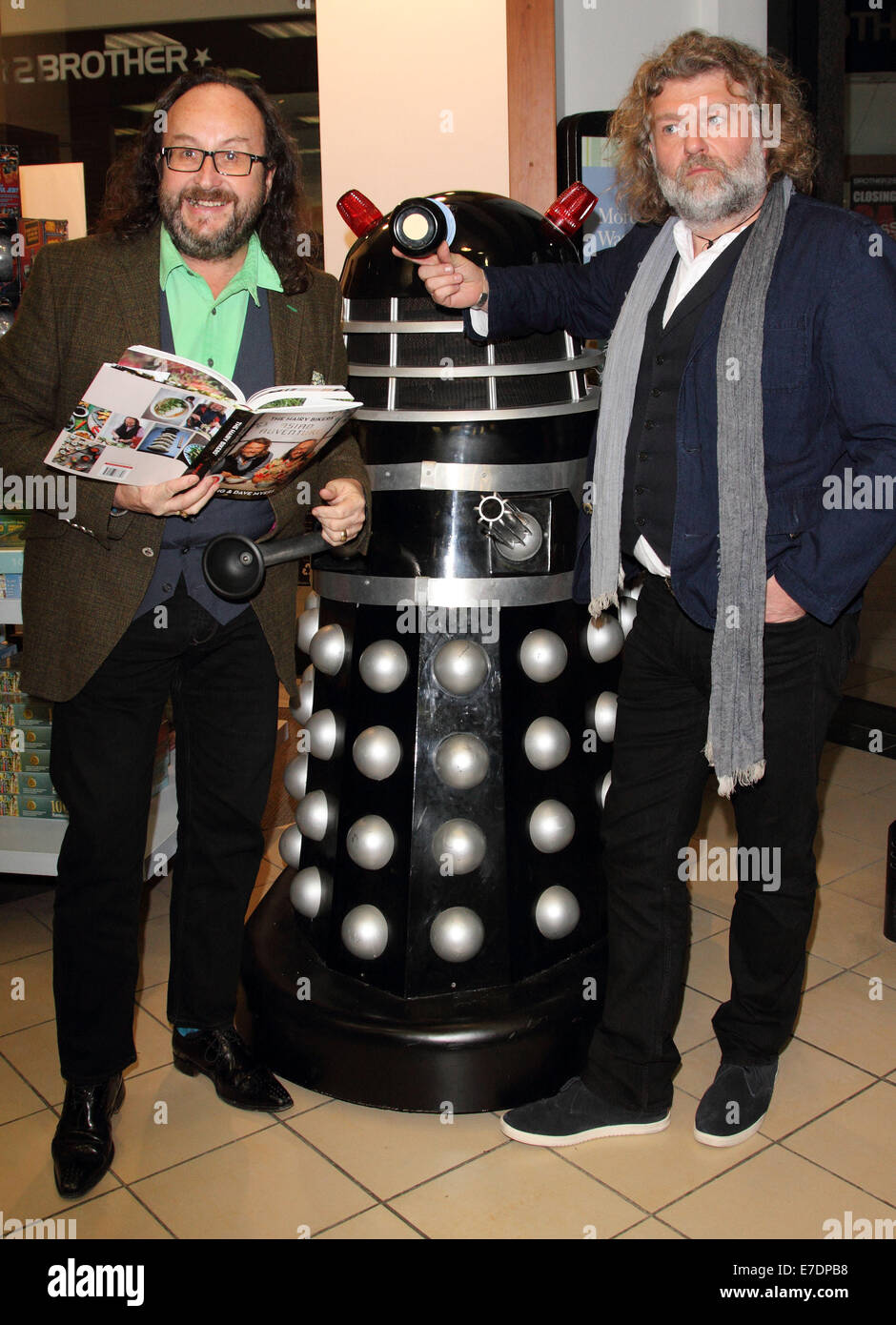 TV Chefs Si King and Dave Myers - aka 'The Hairy Bikers' - sign copies ...