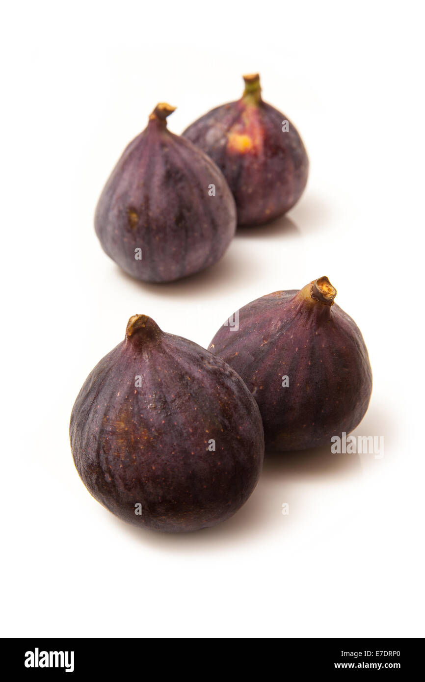 Fresh Turkish figs isolated on a white studio background Stock Photo ...