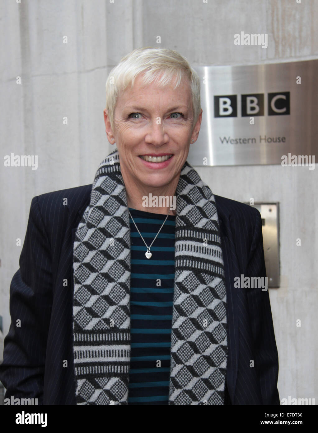 London, UK, 15th September 2014: Annie Lennox seen at the BBC building in London Stock Photo - Alamy