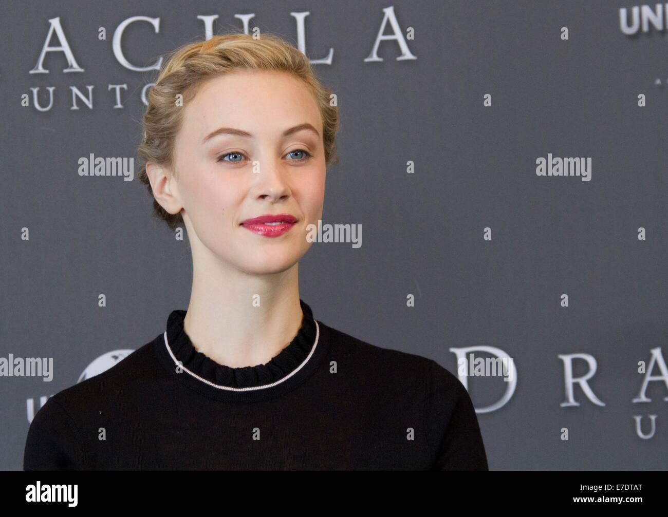 Berlin, Germany. 15th Sep, 2014. Canadian actress Sarah Gadon poses at ...