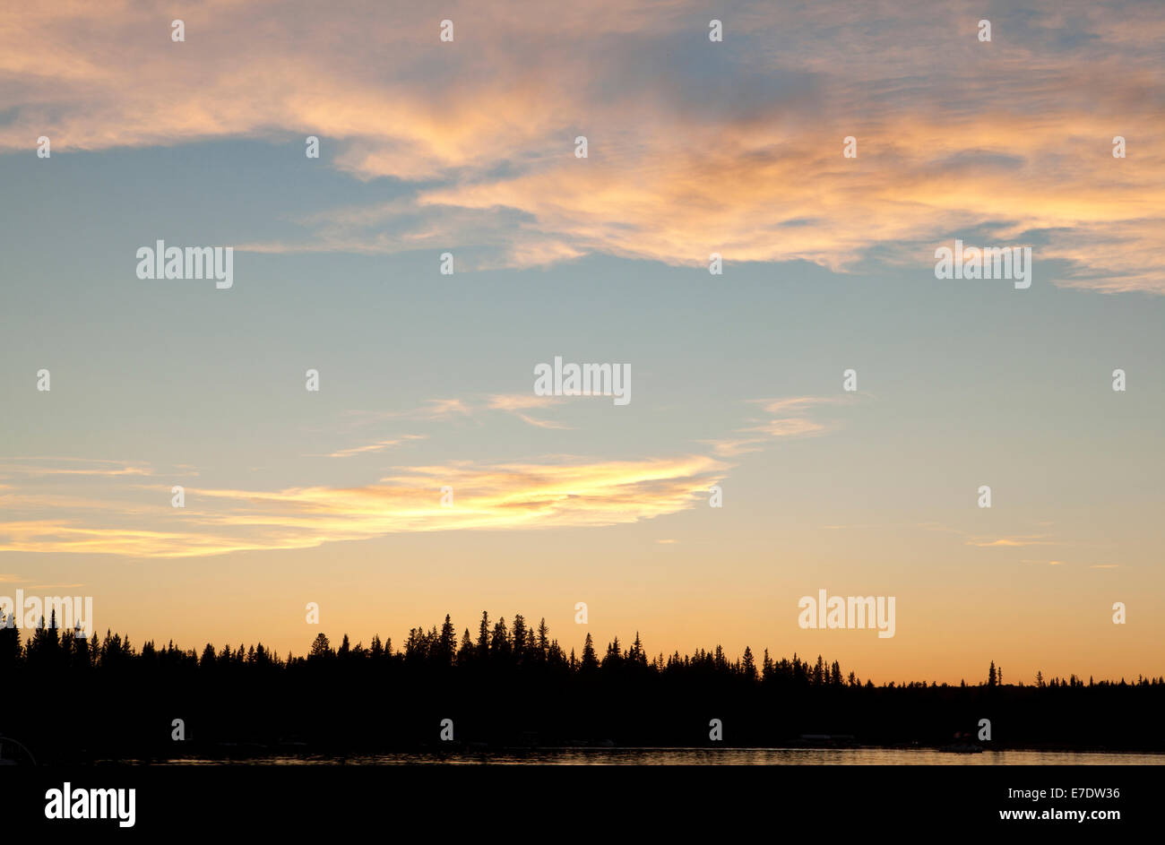 Silhouette trees in lake hi-res stock photography and images - Alamy