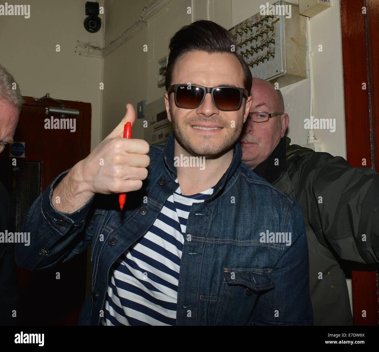 Former Westlife singer Shane Filan arrives at the stage door of The ...
