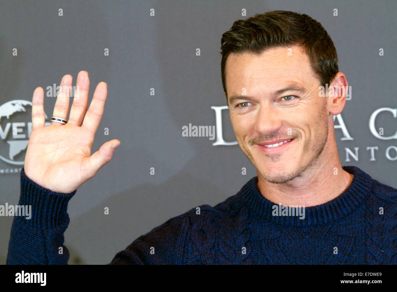 Berlin, Germany. 15th Sep, 2014. British actor Luke Evans poses at a ...