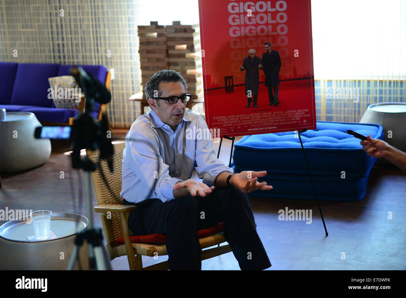 John Turturro promoting his new film 'Fading Gigolo' during the Miami ...