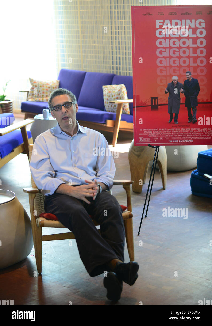 John Turturro promoting his new film 'Fading Gigolo' during the Miami ...