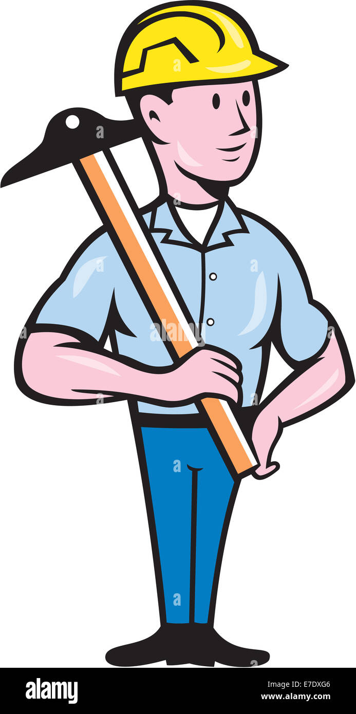 Illustration of an engineer architect draftsman standing holding t ...