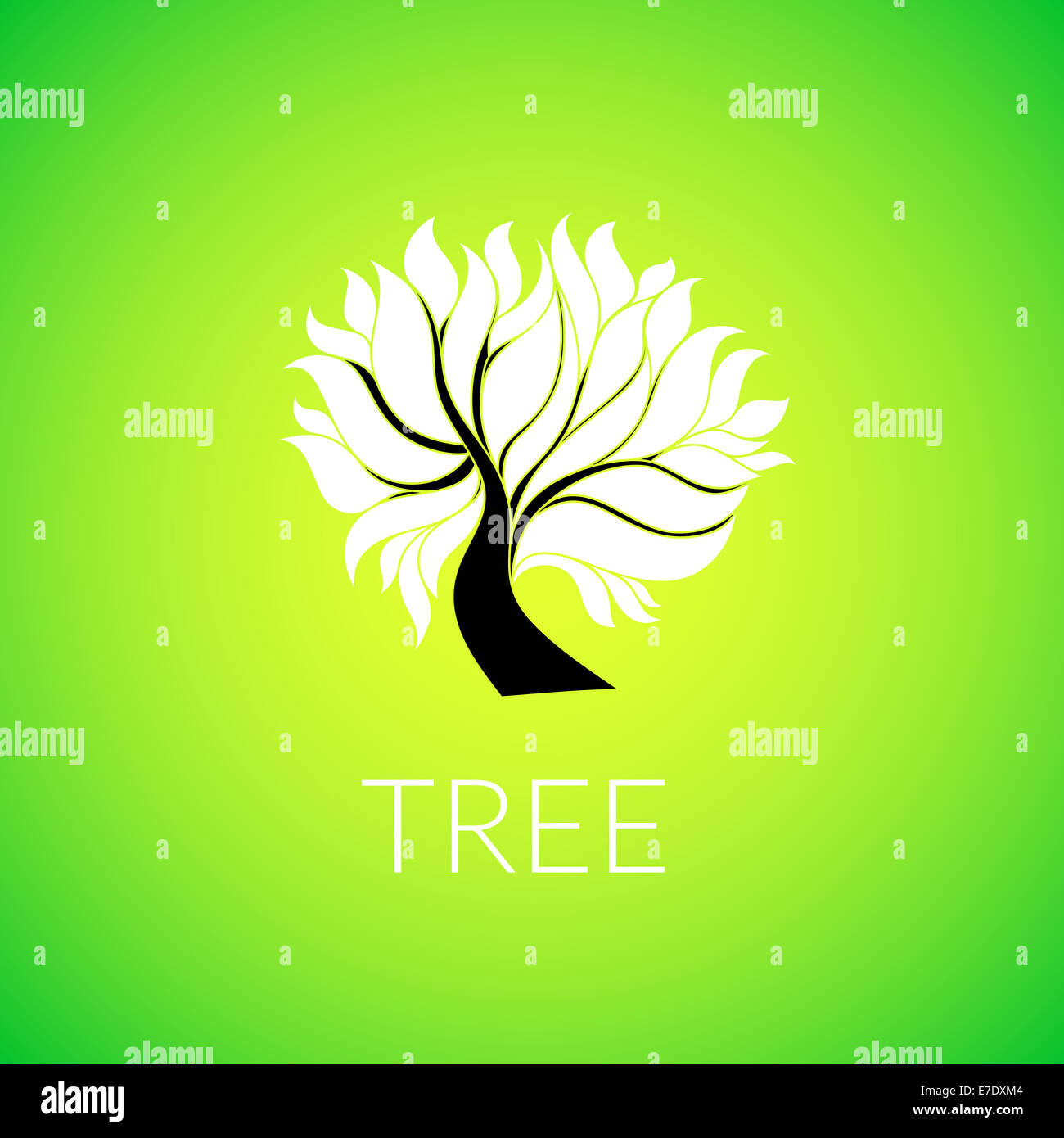 Paper tree, vector illustration Stock Photo - Alamy
