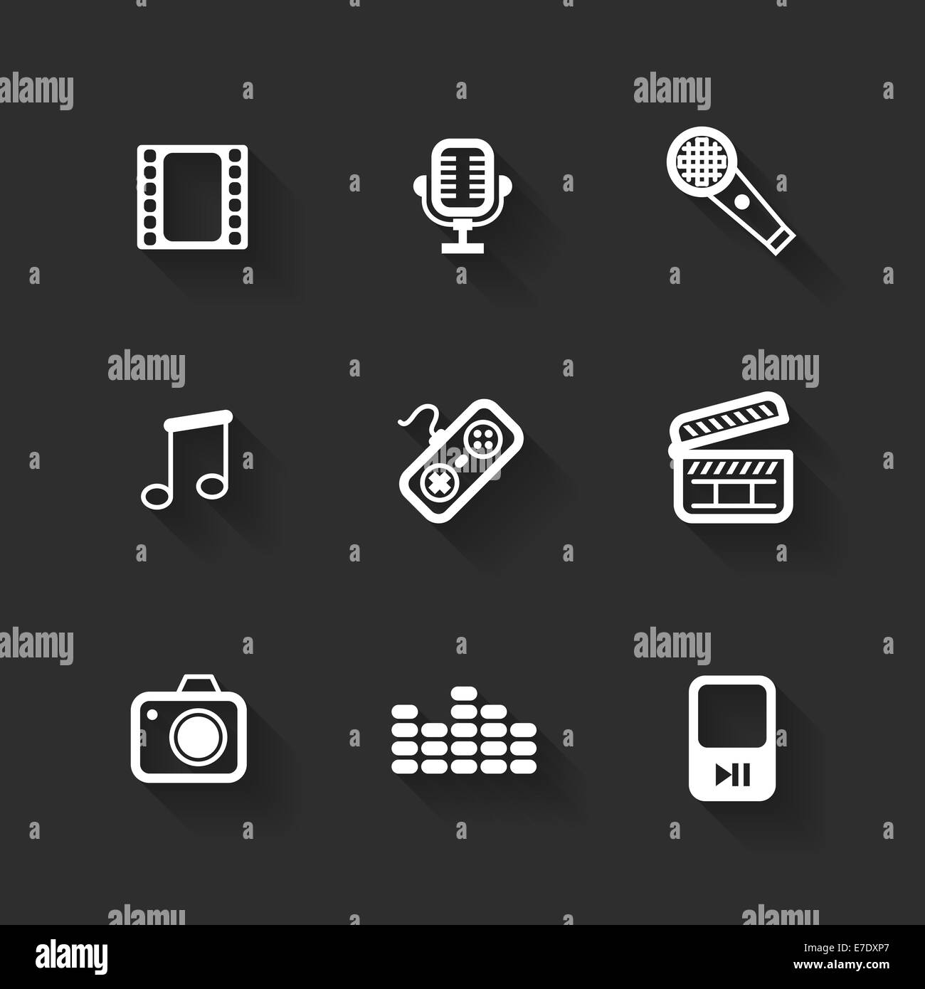 Vector design flat icons Stock Photo - Alamy