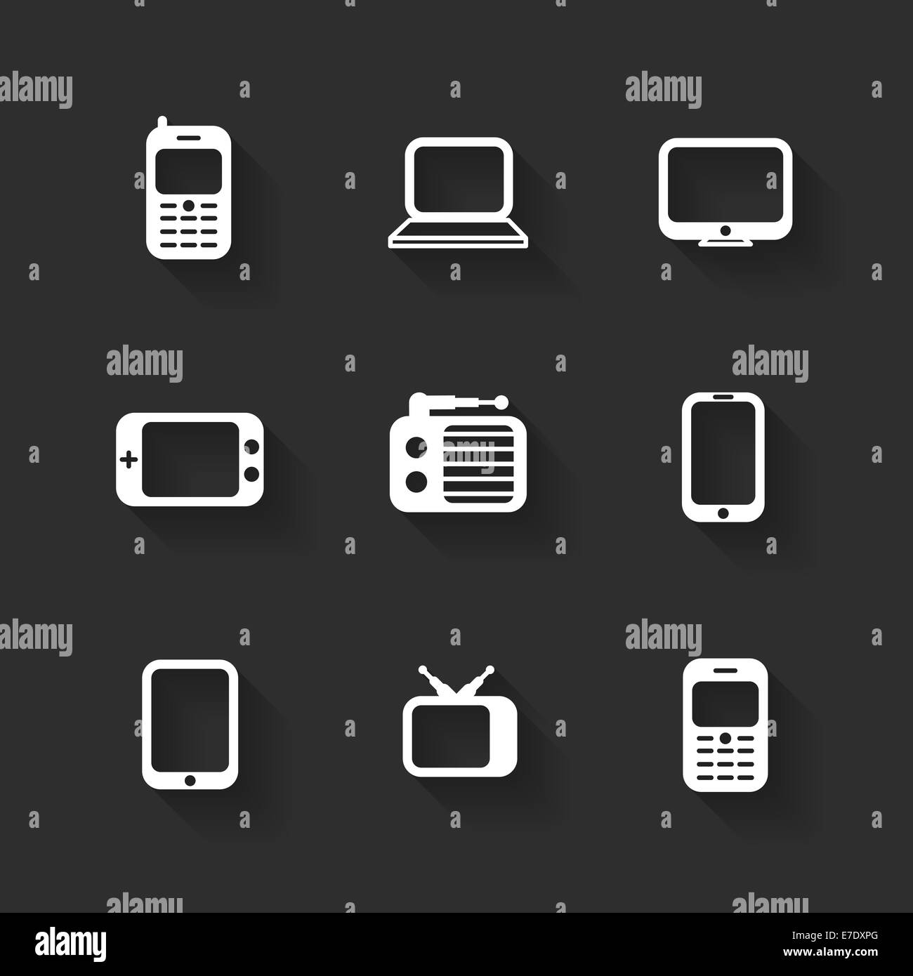 Vector design flat icons Stock Photo - Alamy