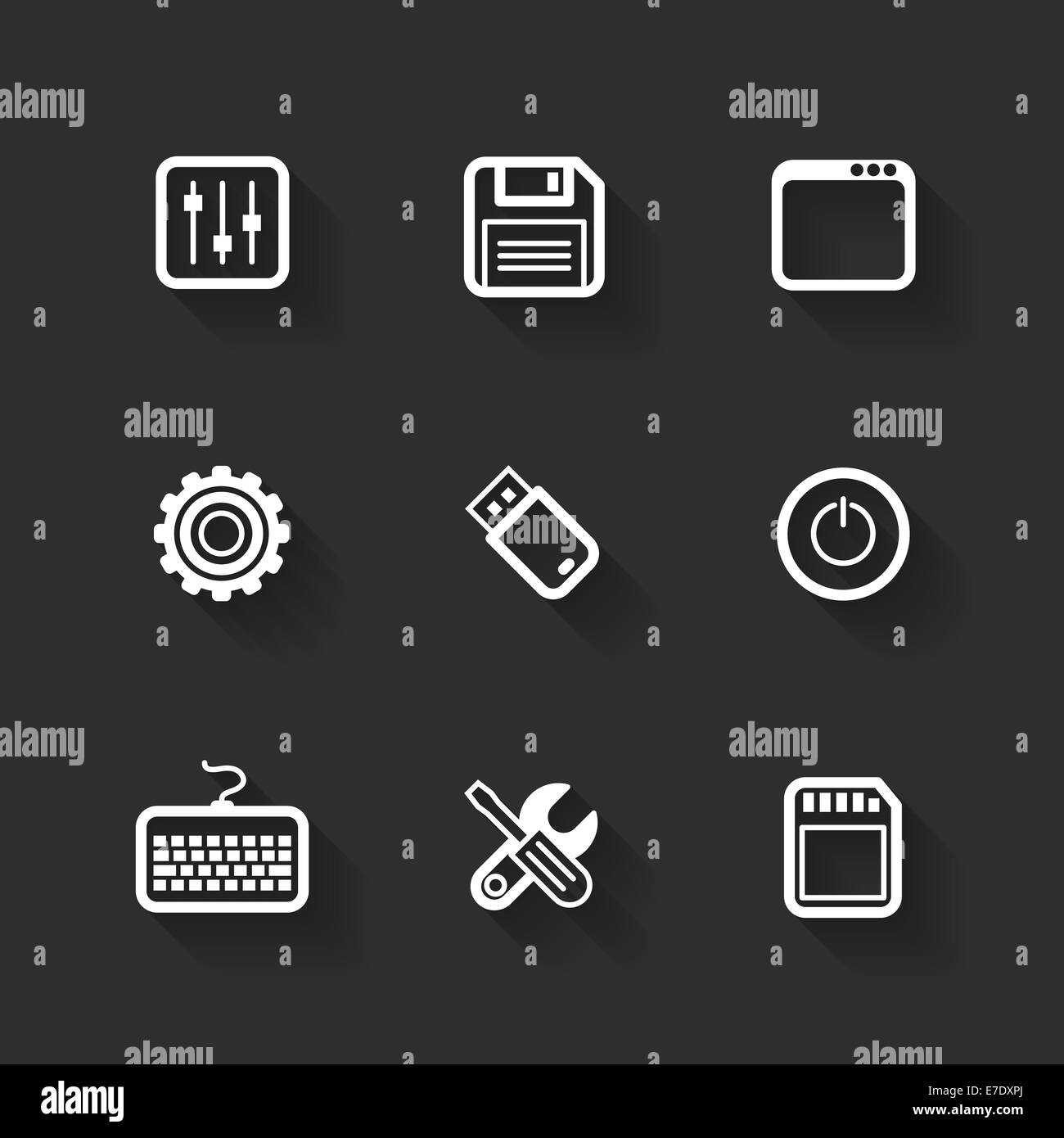 Vector design flat icons Stock Photo - Alamy