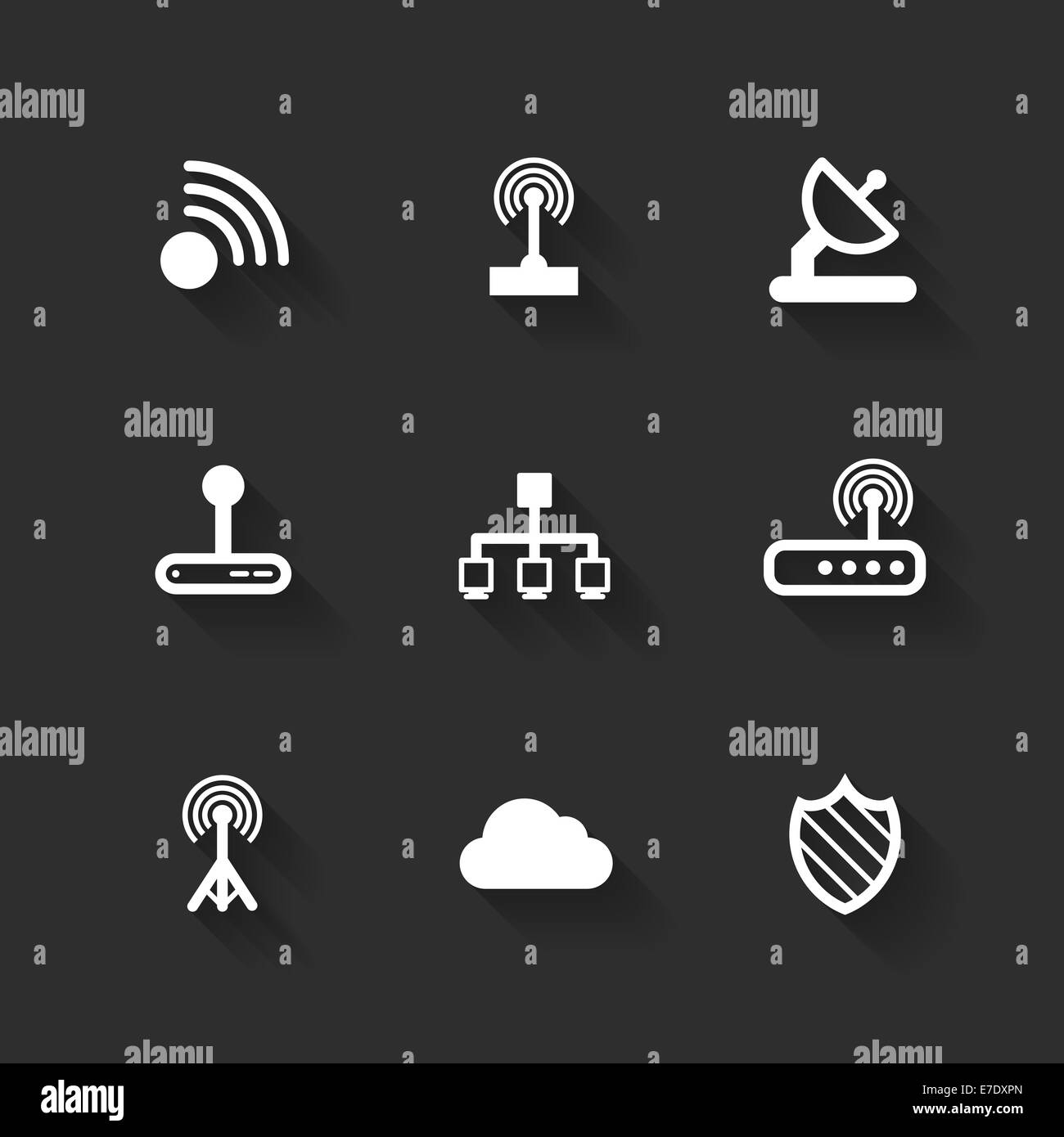 Vector design flat icons Stock Photo - Alamy
