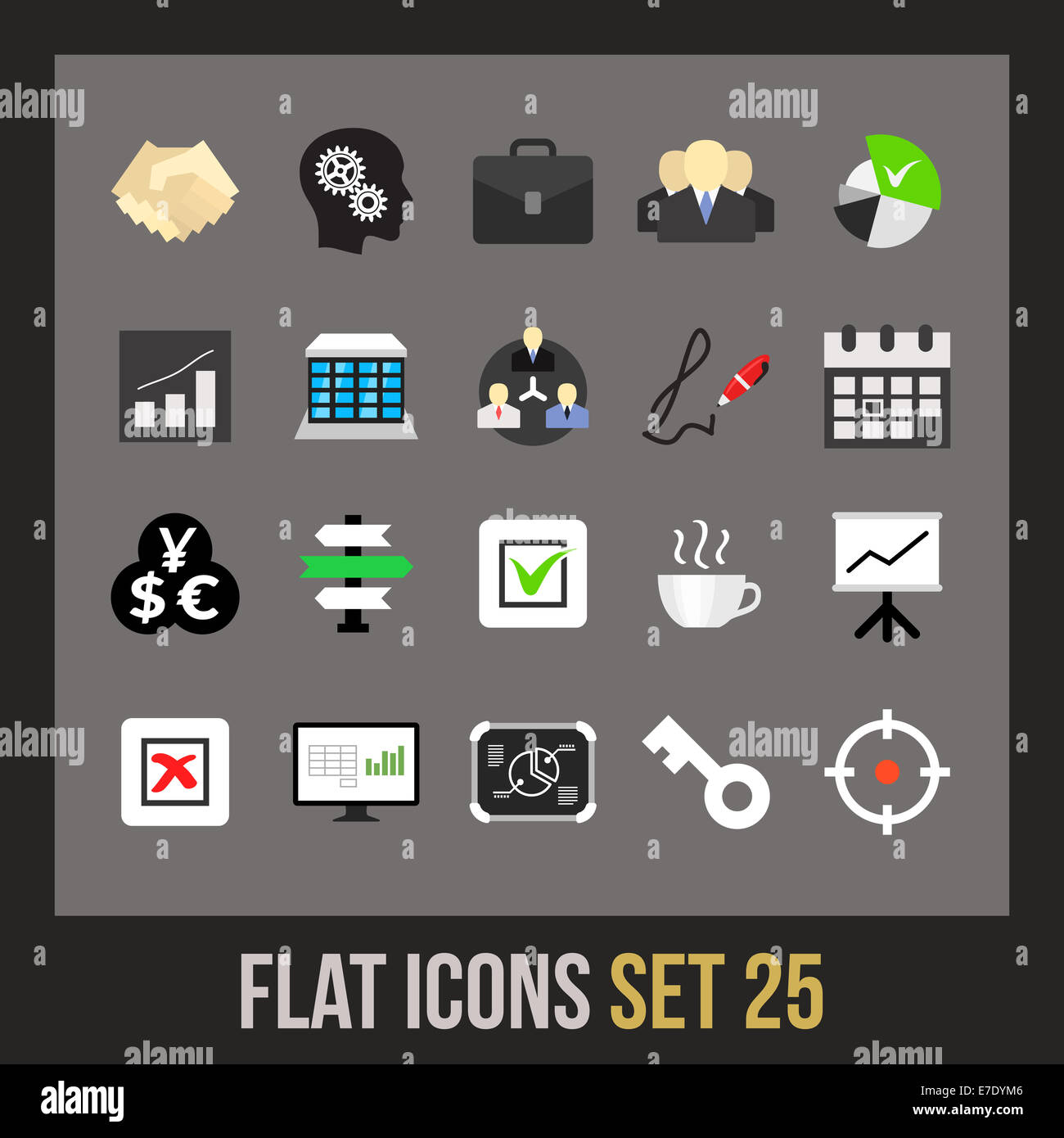 Flat icons set 25 Stock Photo - Alamy