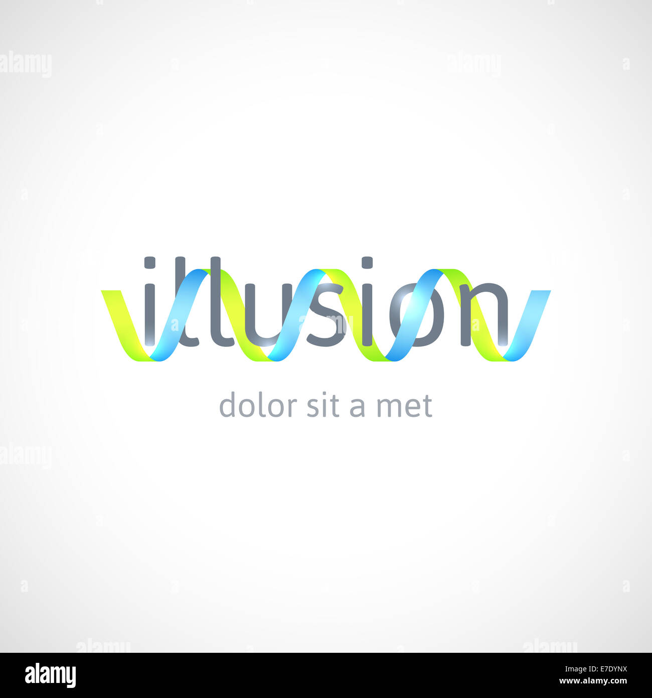 Optical illusion concept, abstract logo template Stock Photo - Alamy