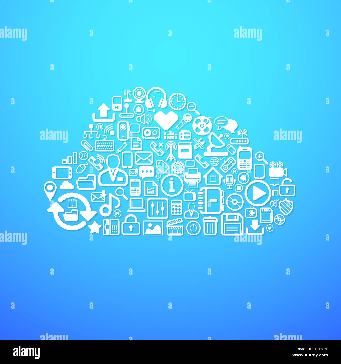 Computer cloud icon Stock Photo - Alamy