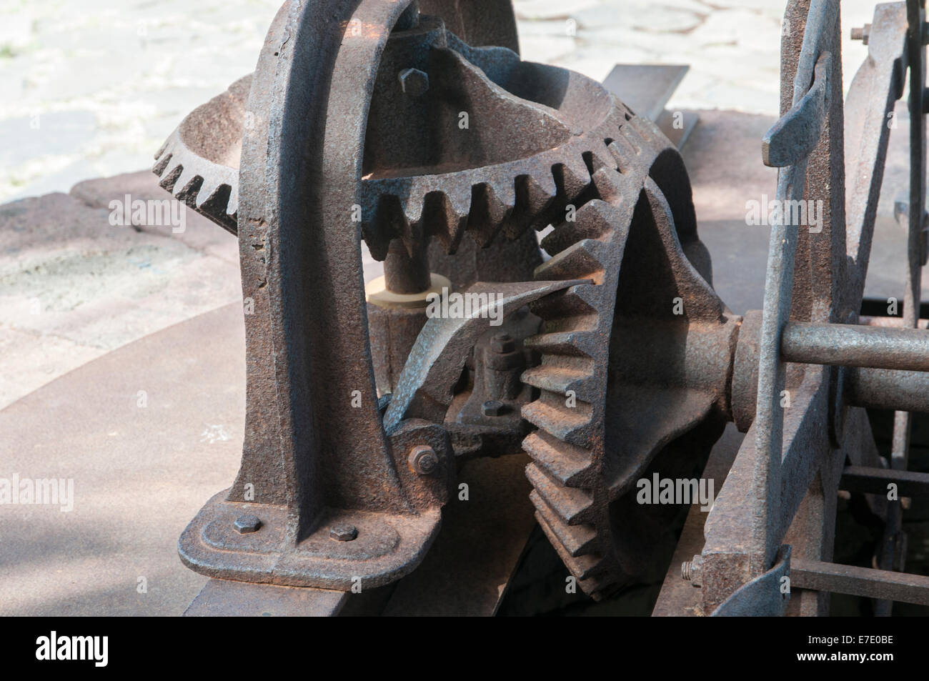 gears of an old rusty machine Stock Photo - Alamy
