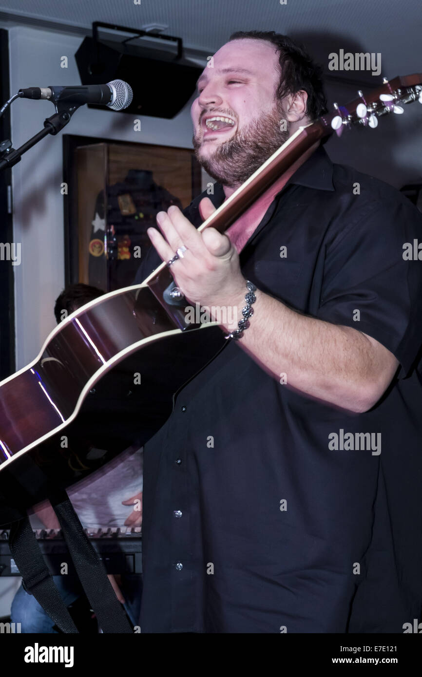 Alex Diehl performing an acoustic concert at Hard Rock Cafe to promote ...