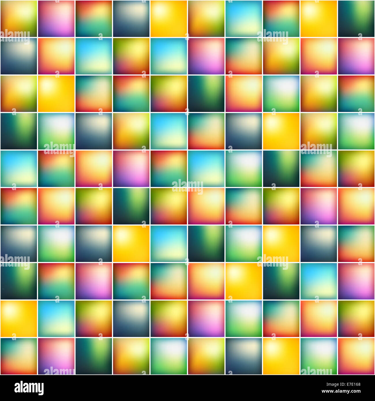 Glossy colorful mosaic square cells grid Stock Photo - Alamy