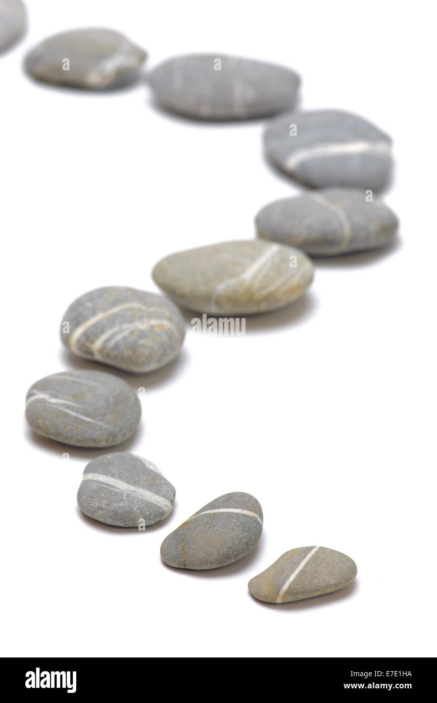 Pebble white line hi-res stock photography and images - Alamy