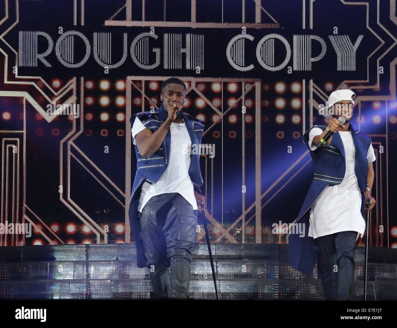 X Factor tour at the ECHO Arena in Liverpool Featuring: ROUGH COPY ...
