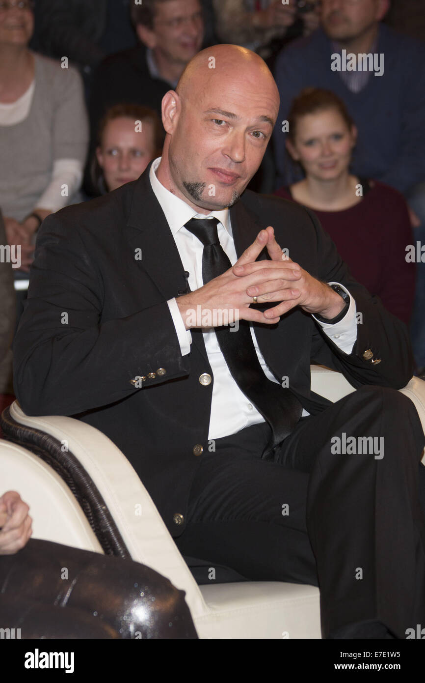 German ZDF TV talkshow Markus Lanz at Fernsehmacher-Studio Featuring ...