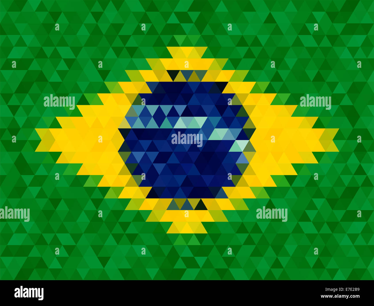 Triangle geometric background, Brazil flag concept Stock Photo - Alamy