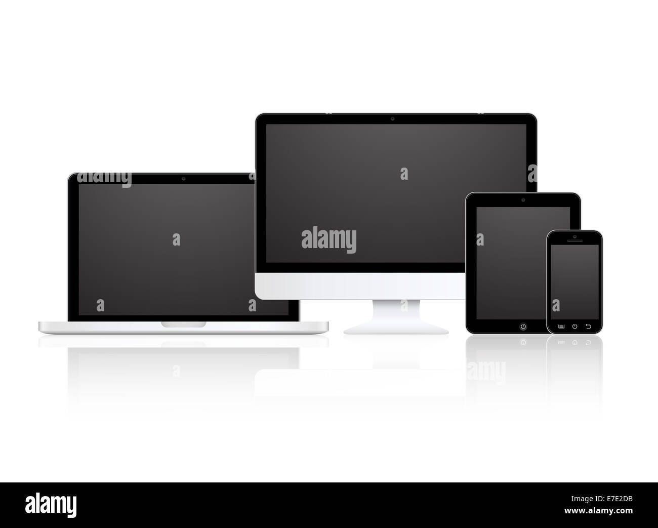 Vector laptop, tablet, monitor and phone Stock Photo - Alamy