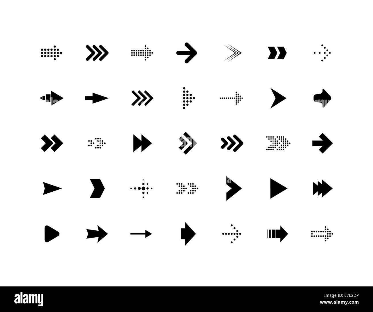 Arrow sign vector icons set Stock Photo - Alamy