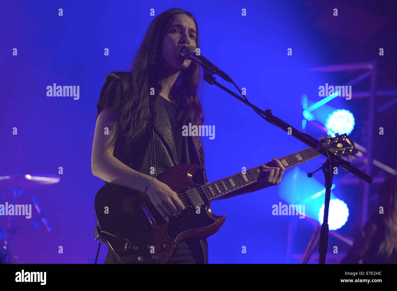 Haim performing live on stage at the Barrowlands Ballroom Featuring ...
