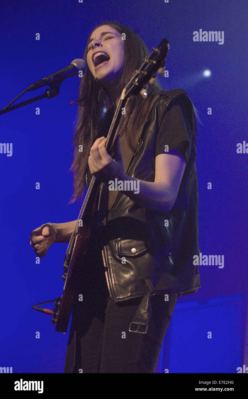Haim performing live on stage at the Barrowlands Ballroom Featuring ...