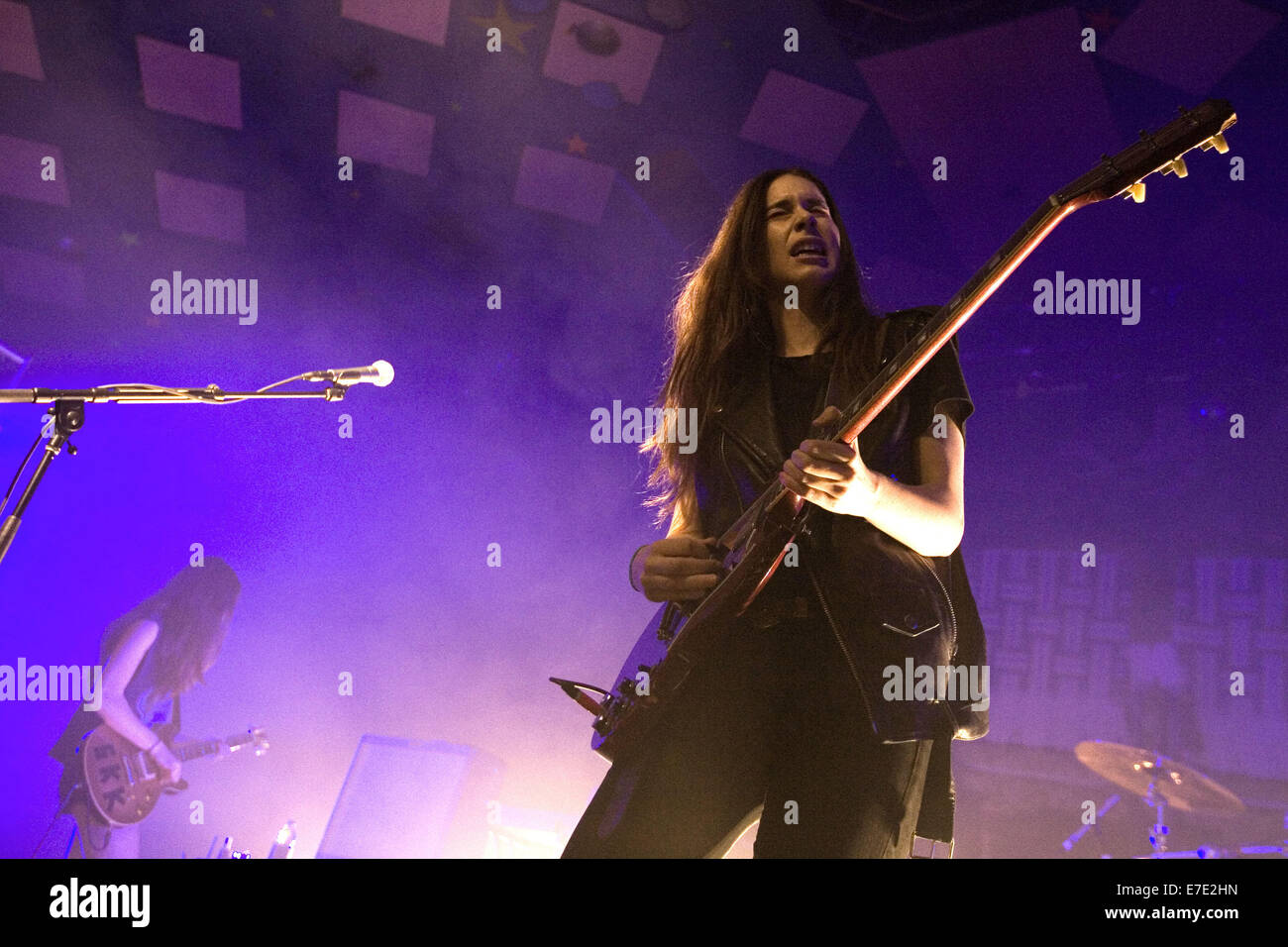 Haim performing live on stage at the Barrowlands Ballroom Featuring ...