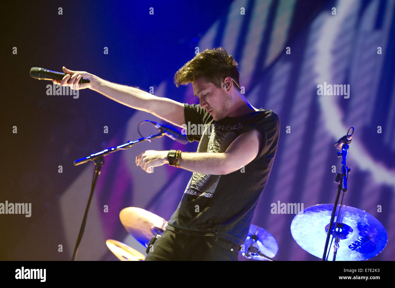 Bastille performing live on stage at the Heineken Music Hall Featuring ...